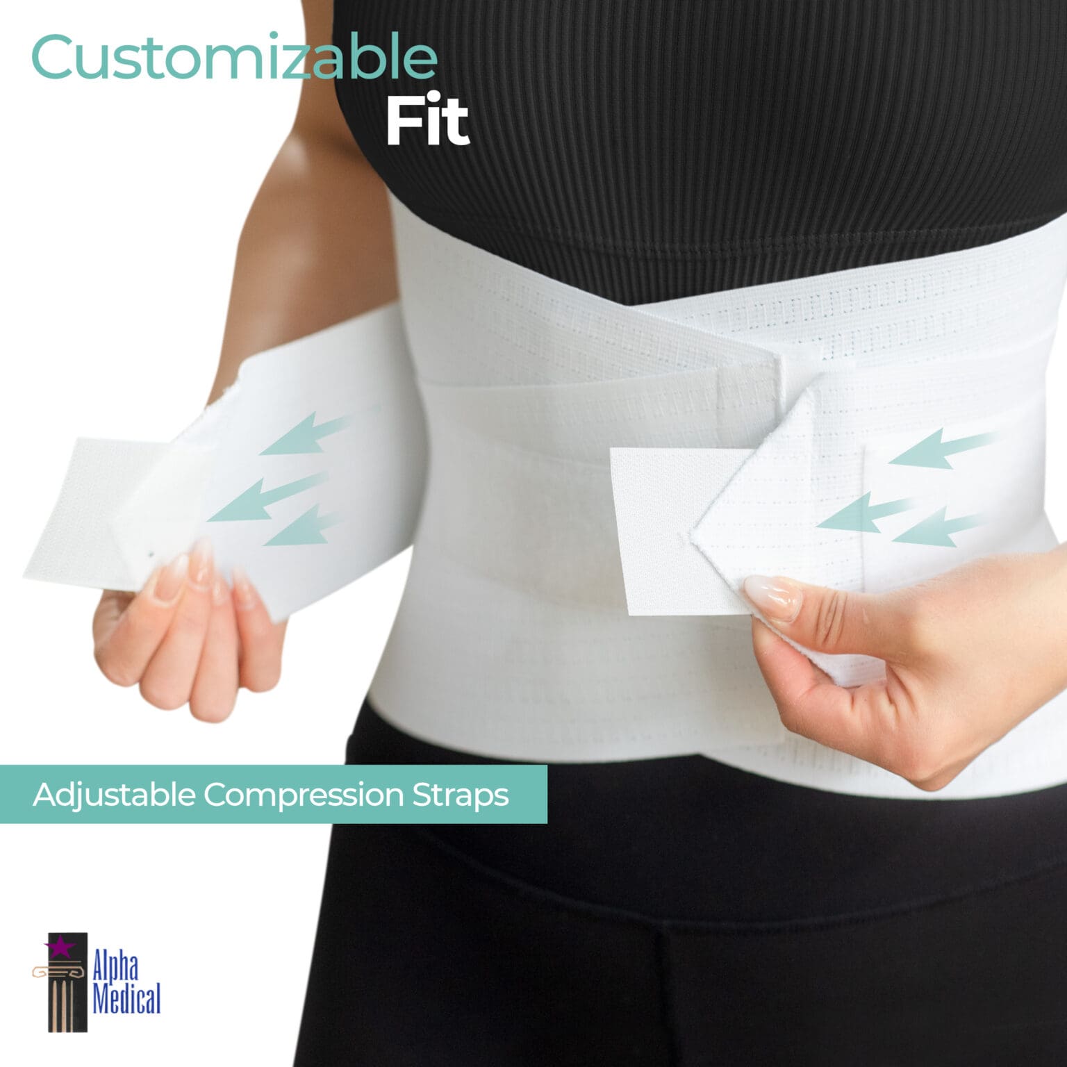 Alpha Medical Back Brace With Ventilated Elastic / Lumbosacral Support ...