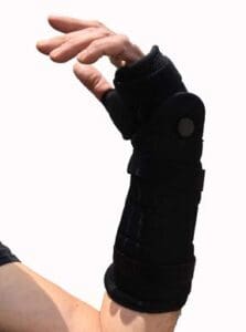 Range of motion wrist brace with adjustable flexion and extension ...