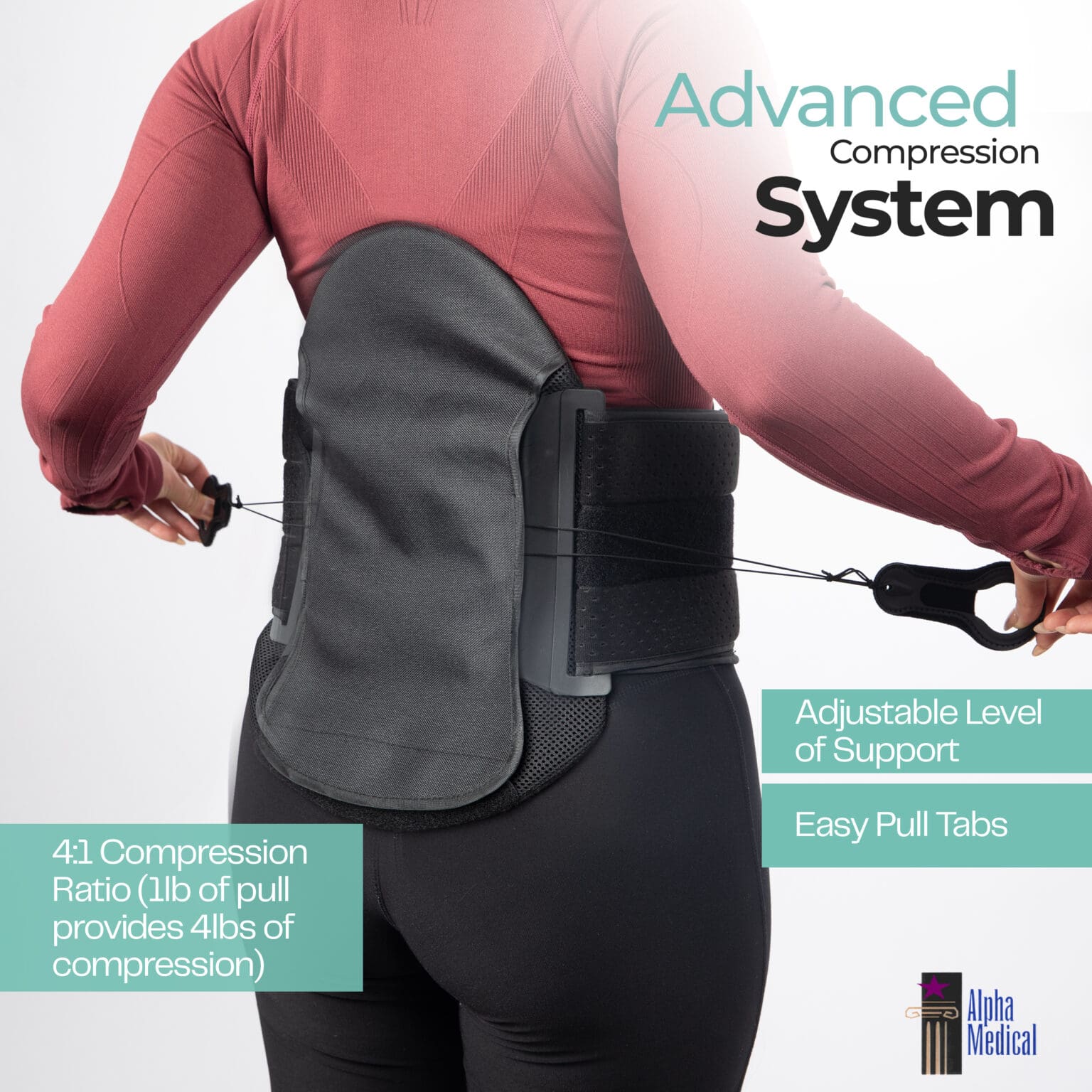 Alpha Medical Pain Relieving Back Brace, Lumbo-Sacral Orthosis Corset ...